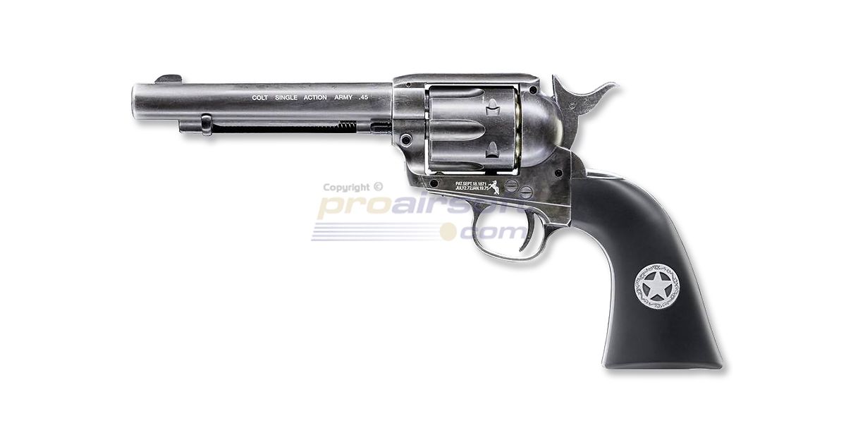 Umarex Colt Peacemaker .45 Ranger 6" 4.5mm CO2 Revolver, Antique Finish ...