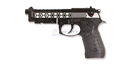 WE M92 Hex Cut DT kaasupistooli sarjatuli, metalli dualtone ...