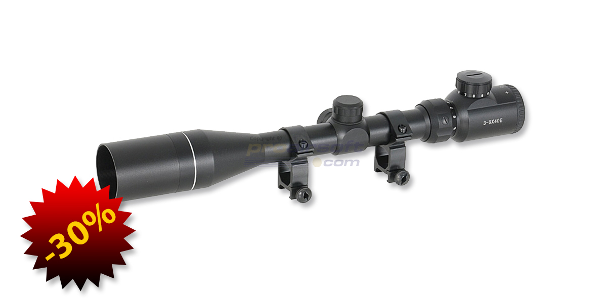 Rifle Scope 3-9x40E, Illuminated - Telescopic Sights - ProAirsoft ...