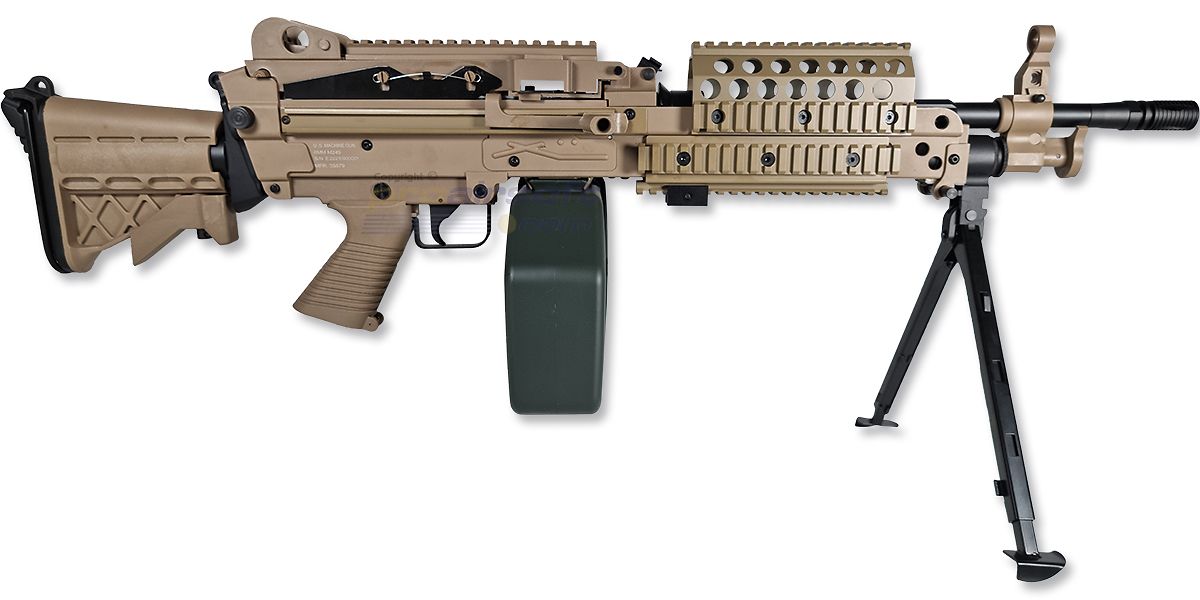 Cybergun FN Mk46 konekivääri sähköase, hiekka - Cybergun - ProAirsoft ...